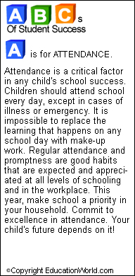 ABCs of Student Success: A Is for Attendance | Education World
