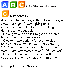 ABCs of Student Success: C Is for Choices | Education World