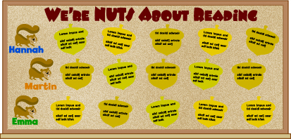 Bulletin Boards That Teach: We're Nuts About Reading | Education World
