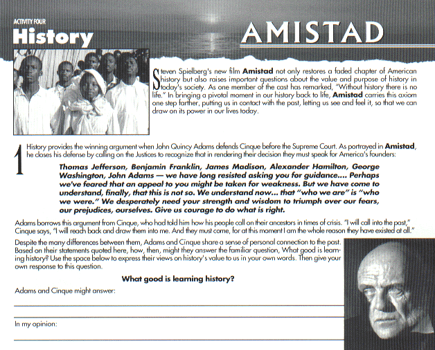 Education World ® - Lesson Planning Skills Page: Amistad Sample History ...