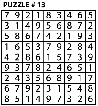 Sudoku Puzzle | Education World