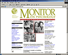 Site Reviews: Monitor on Psychology | Education World