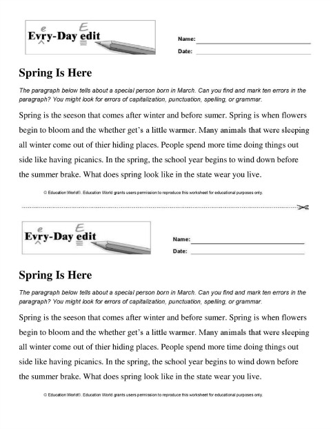 Every-Day Edit: Spring is Here | Education World