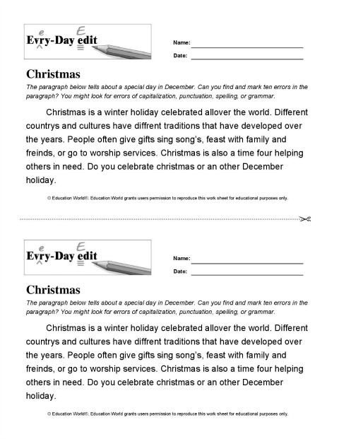 Every-day Edit: Christmas Download | Education World