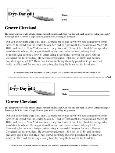 Every-Day Edit: Grover Cleveland Download | Education World