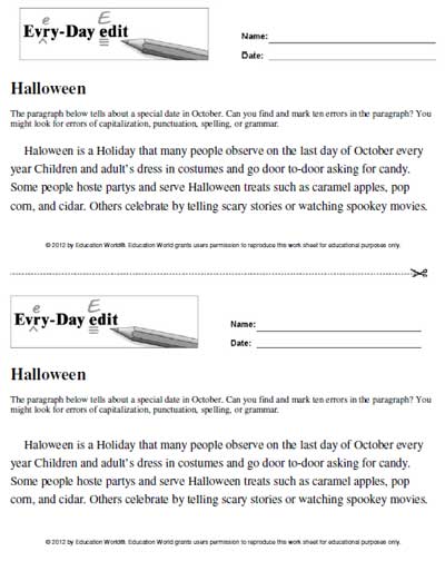 Every-Day Edit: Halloween Download | Education World