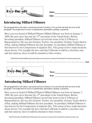 Every-Day Edit: Millard Fillmore Download | Education World