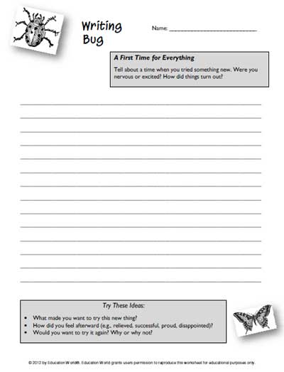 Writing Bug: Trying New Things | Education World