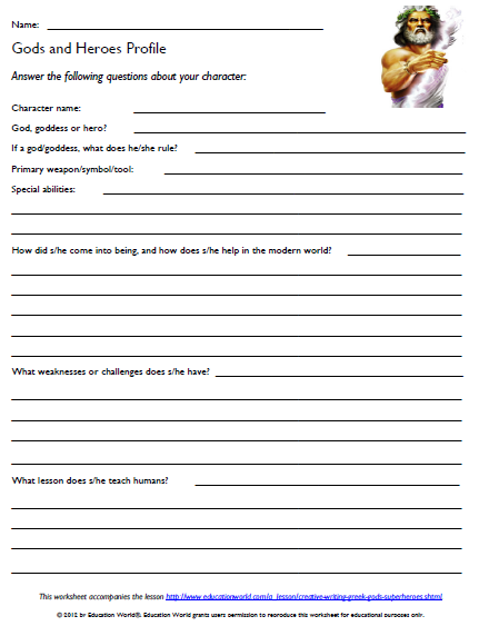 Gods and Heroes Profile | Education World