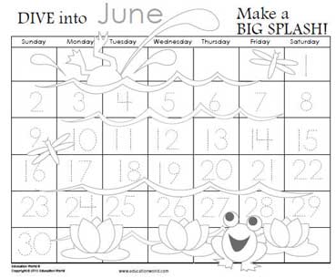 June 2013 Traceable Calendar | Education World