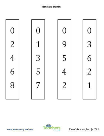 Place Value Practice Printable | Education World
