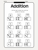 Dice Addition Worksheet | Education World