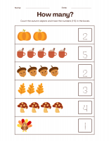 Fall Counting Worksheet | Education World