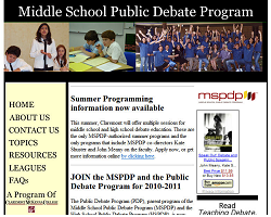 Site Review: Middle School Debate | Education World