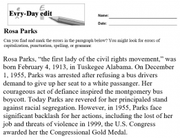 Every-Day Edit Rosa Parks: Editable Version for Student Remote Learning ...