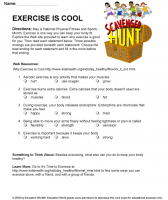 Internet Scavenger Hunt: All About Exercise | Education World