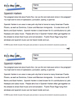 Every-Day Edit: Spanish Harlem Handout | Education World