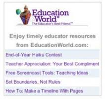 EdWorld Widget: Add Value to Your Blog or Site | Education World